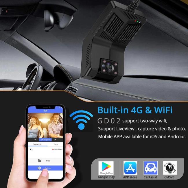 4g Car Dvr Wifi Gps Dual Lens Quadruple 1080p Adas Dms Bsd All In One Dash Camera