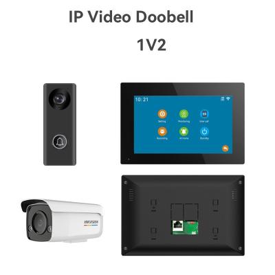 China All Black WIFI Video Doorbell With 166° Wide Visual Angle SD Card Recording and Motion Detection for sale