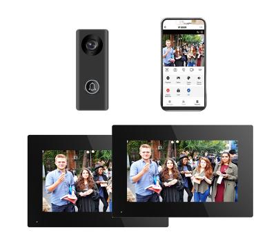 China All Black WIFI Video Doorbell With 166° Wide Visual Angle SD Card Recording and Motion Detection for sale