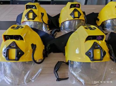 China 4G Firefighter Rescue Helmet Integrated Thermal-image Sensor With Live Streaming 2 Way Talk for sale