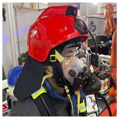 China 4G Firefighter Rescue Helmet Integrated Thermal-image Sensor With Live Streaming 2 Way Talk for sale
