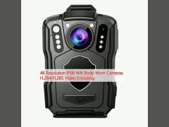 4K Risoluzione IP68 Wifi Fotocamere indossate sul corpo H.264/H.265 Codifica video con NFC e sistema Android 10