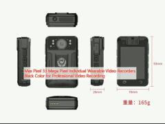 Max Pixel 33 Mega Pixel Individuele draagbare videorecorders Zwart Kleur voor professionele videorecording