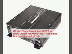 60A マックス.充電電流 モニターMT-2温度センサーとブルートゥースモジュール付き太陽光MPPTボードバッテリー充電器