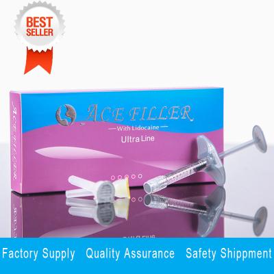 China 1ml 2ml anti-aging CE ISO hyaluronic acid injectable dermal filler for sale