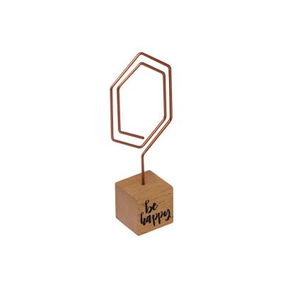 Cina Supporti di legno del supporto dell'immagine del metallo della decorazione dello scrittorio del piccolo del metallo della clip supporto della foto in vendita