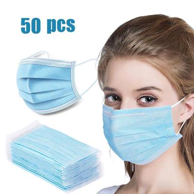 China Disposable protective face mask 3 ply with earloop for sale