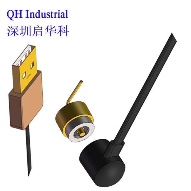 2Pin Low Price Mobile Phone Battery Solder Cup Spring Load Pin SUS Spring IDI 90 Degree Bend Pogo Pin Flat Pogo Pin