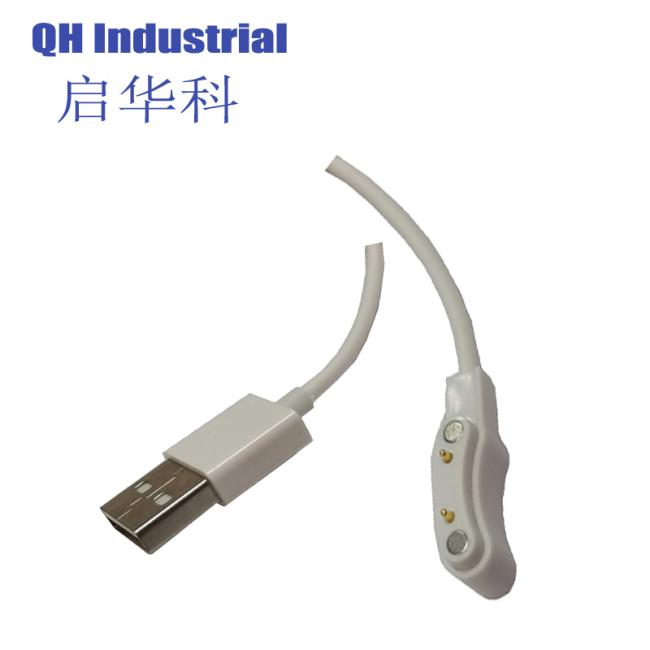 2Pin Non-Standard Mobile Right Angle Type Spring Load Pin Magnetic Pogo Pin Charger Connector