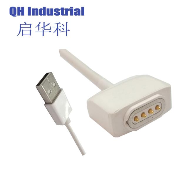 4Pin United Emirates Intercom Connector Magnetic Usb Connector Spring Loaded Pogo Pin Connector