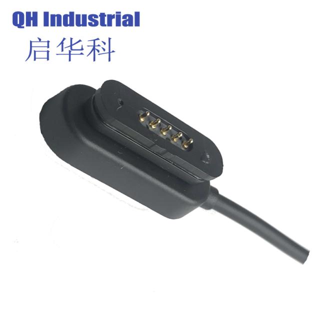 5Pin Ukraine Smart Home Applicaton Connector Magnetic Power Connector Pogo Pin Connector For Smart Watch