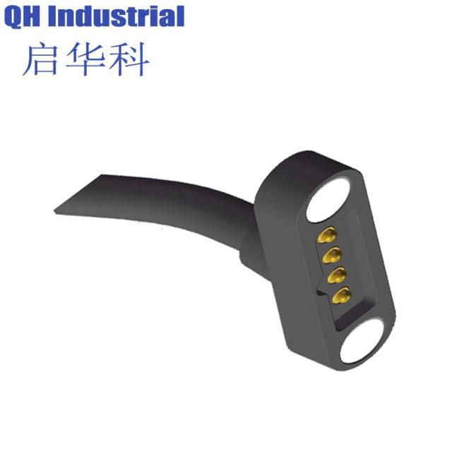 4Pin Ukraine Telecom Connector spring loaded pin Magnetic Connector 4Pin spring loaded pin Magnetic Connector