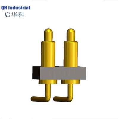 China High Class Precision Magnet Pogo pin Right Angle Contact Pad Male And Female Wearable 2Pin Pogo Pin Charger Connector for sale