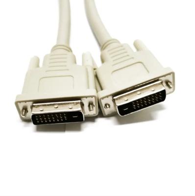 China Best DVI 24+1 Cable Dual Link DVI-D Monitor media Cable Gold Plated Male to Male Computer DVI 24+1 CE ROHS White Computer Desktop Cable for sale