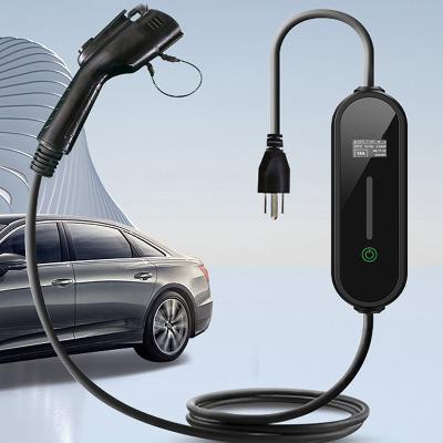 China Factory Direct for Electric Vehicles Mobile Portable Ev Charger 32A 7kw Ev Charger Single Phase Electric Ev Car with LCD for sale