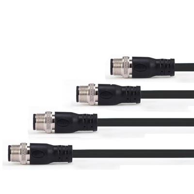 China Custom IP67 Waterproof Connector M8 M12 3 4 5 8 12 17 Pin Male Female M12 Cable Industry Connectors for sale
