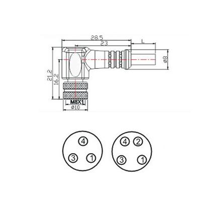 China M8 3 4 5 pin screw clamp Plastic Field Assembly Connector Waterproof Circular Industrial Male Female Plugs for sale