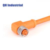 China M8 A Code 4 Pin Waterproof IP67 Aviation Socket Connector Shielded Cable 26 AWG 2M PVC for sale