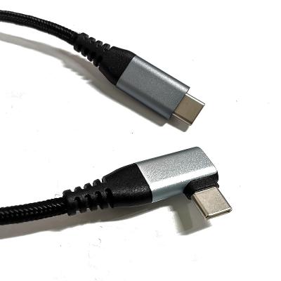 China Wholesale Nylon Braided USB-C Type-C to 90° Right Angle Type-C PD 60 W Fast Charging Charger Cable for Phone 15 16 Series for sale