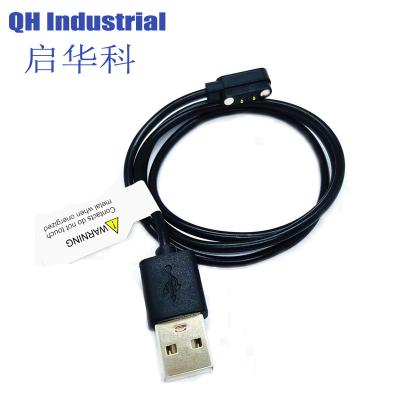 China 2Pin 4.0mm Pitch Waterproof Pogo Pin Connector Electronic Connector 2pin Magnetic Pogo Pin Connector for sale