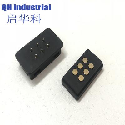 China 6Pin Male Female 1A 2A 3A House-hold Application Device Smart  Device Magnetic Pogo Pin Charging Power Connector for sale