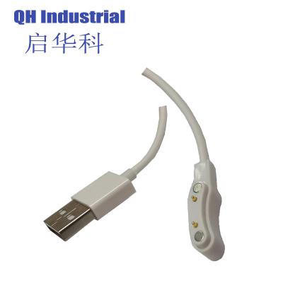 중국 2핀 비표준 모바일 오른쪽 각형 스프링 로드 핀 자기 포고 핀 충전기 커넥터 판매용