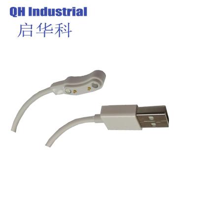 중국 2핀 비표준 모바일 오른쪽 각형 스프링 로드 핀 자기 포고 핀 충전기 커넥터 판매용