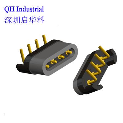 China Kabel-Verbindungsstück-magnetisches Aufladungsverbindungsstück Pogo Pin-Verbindungsstück 4Pin Vereinigtes Königreich für Usb zu verkaufen