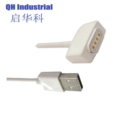 China 4Pin Vereinigten Arabischen Emirate Intercom-Anschluss Magnetische USB-Anschluss Federladen Pogo-Anschluss zu verkaufen