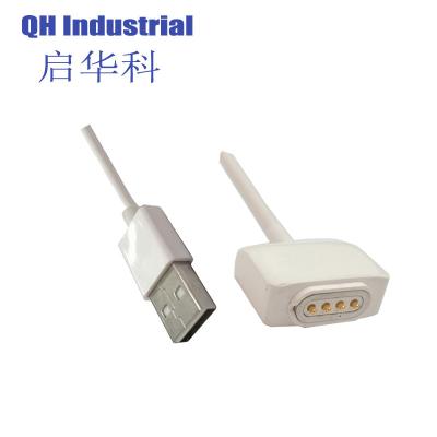 China 4Pin Südafrika Steckdose Steckverbinder Magnetischer Pogo Pin USB Steckverbinder Magnetischer Federladen Steckverbinder zu verkaufen