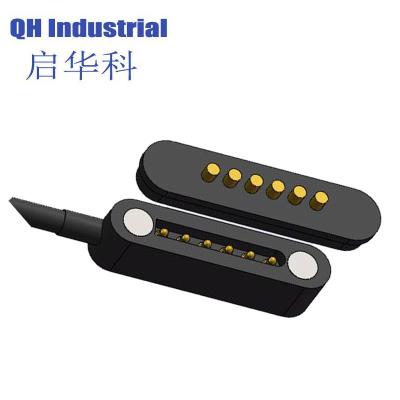 중국 6핀 노르웨이 인터콤 커넥터 자석 USB 커넥터 스프링 로딩 스프링 로딩 핀 커넥터 판매용