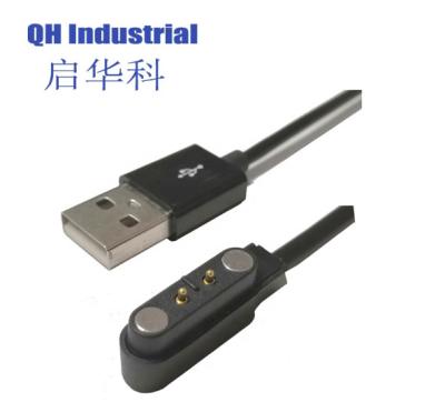 중국 2핀 4.0mm 위치 포인트가 없는 피치 1mm 2mm 3mm 4mm 남성 스마트 워치 스마트 장치 자기 전원 USB 커넥터 판매용