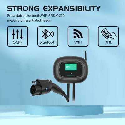 Cina caricatore fissato al muro di carico di Wallbox Ev del mucchio di CA di 3kw 7kw 11kw 22kw in vendita