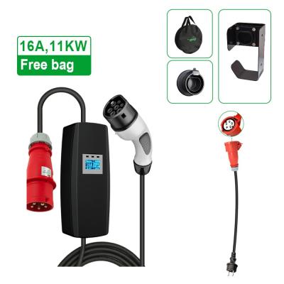 Cina Tipo portatile regolabile del caricatore di CA Ev di 3.5Kw 7kw 11kw 22kw - caricatore veloce elettrico 2 in vendita