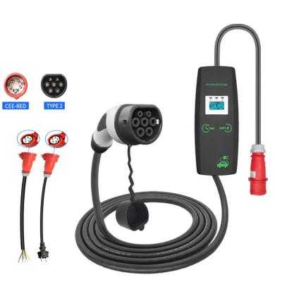 Cina Tipo portatile regolabile del caricatore di CA Ev di 3.5Kw 7kw 11kw 22kw - caricatore veloce elettrico 2 in vendita
