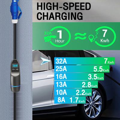 Cina I caricatori portatili domestici Evse dell'automobile elettrica del veicolo elettrico Livello 2 il CA di 16A 32A in vendita