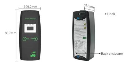 Cina caricatore portatile 3.5KW/7KW/11KW/22KW di 16A 32a 110V-450V EV per il caricatore Id4 in vendita