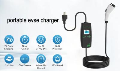 Cina caricatore portatile 3.5KW/7KW/11KW/22KW di 16A 32a 110V-450V EV per il caricatore Id4 in vendita