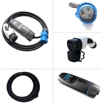 China Il caricatore portatile veloce di EV il tipo 1 di tensione in ingresso 110V-240V 32A/tipo - una norma di 2 7KW UE for sale