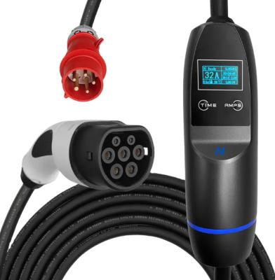 Cina 7kw tipo - 2 caricatore del portatile EV con 0.5mΩ Max Contact Impedance, cavo elettrico in vendita