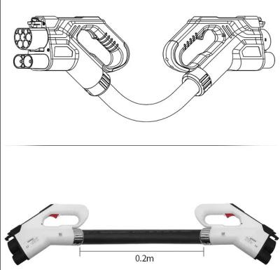 Cina CC 2 combinati al 1 incavo combinato del convertito CCS 2 dell'adattatore di CCS EV alla spina di CCS 1 in vendita