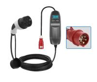 China Type 2 Portable Ev Charger 6a To 32a Adjustable With Timer Lcd Display for sale