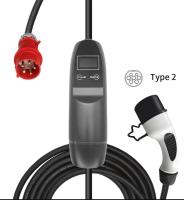 China Type 2 Portable Ev Charger 6a To 32a Adjustable With Timer Lcd Display for sale