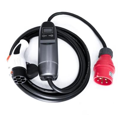 Cina Tipo portatile del caricatore Iec62196 di Evse 22kw 11kw Ev - un'automobile domestica di 2 veicoli elettrici in vendita