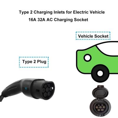 Cina Receptacle Ev Charging Ev Charger Plug Socket Electrical Plug Industrial AC CE TUV tipo 2 socket ac in vendita