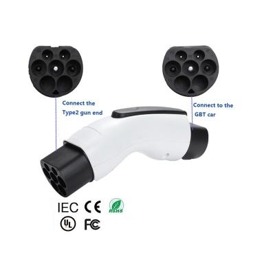Cina Tipo 2 a GBT 32A 22KW EV Connector EV charger Adapter Adapter di ricarica per veicoli elettrici in vendita