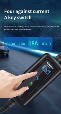 Cina caricabatterie per auto portatili personalizzabili AC Mode 2 Silence 3.5kw 16A EVSE Livello 2 Type2 EV Charger con schermo in vendita