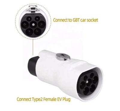 Cina Adattatore tipo 2 a GBT 32A Tipo 2 IEC62196 Adattatore di caricabatterie per auto elettrica con presa di carica GB/T in vendita