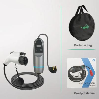 Cina Stazione di ricarica portatile da 16/32 Amp Tipo 2 GB/T Plug 3.5kW 7kW Smart EV Home Car Charger per auto elettrica in vendita