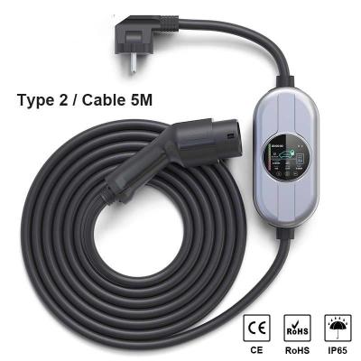 Cina Evse 32A 7.2KW 3.5kw LED Tipo 2 caricabatterie per auto elettriche Livello 2 caricabatterie per veicoli elettrici Caricabatterie per veicoli elettrici portatili in vendita